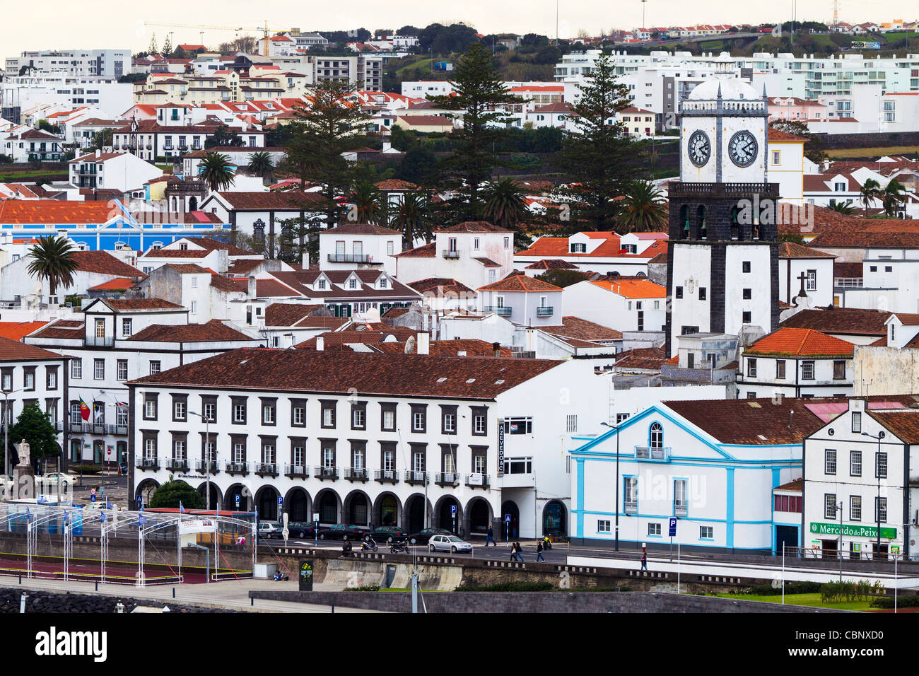 City view Ponta Delgada Azores Stock Photo - Alamy