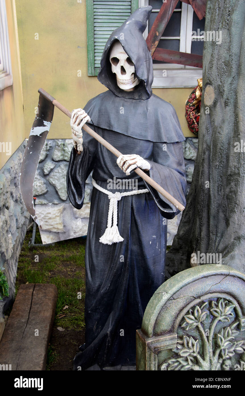 Hooded Death figure at Winter Wonderland in Hyde Park - London, England ...