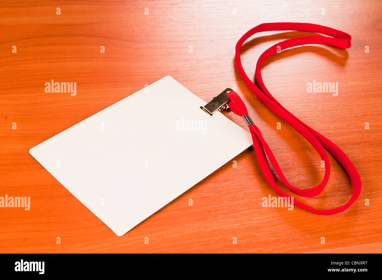 Identity card on wooden table Stock Photo - Alamy