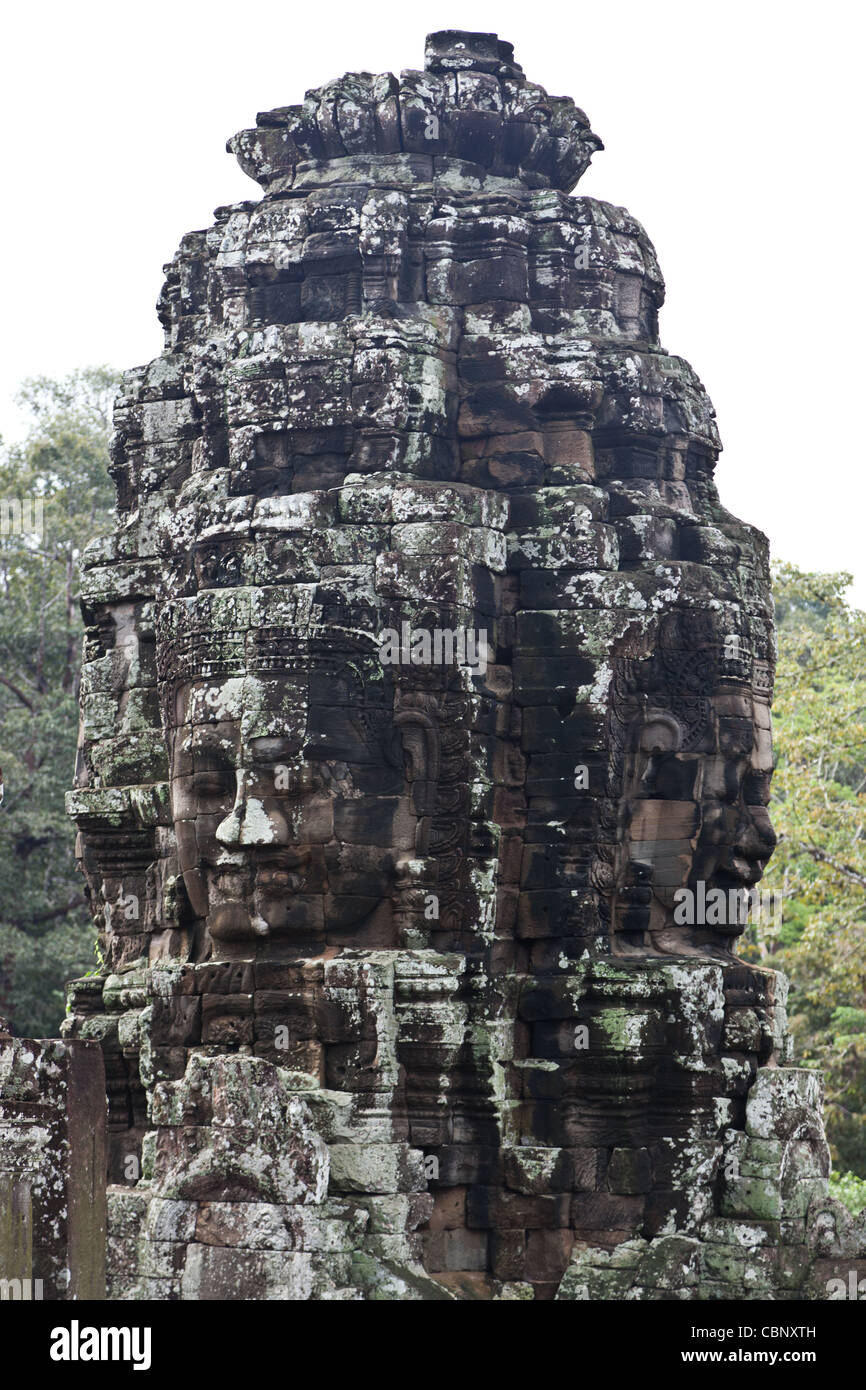 Giant face at Bayon Temple, Angkor Wat, Cambodia Stock Photo - Alamy