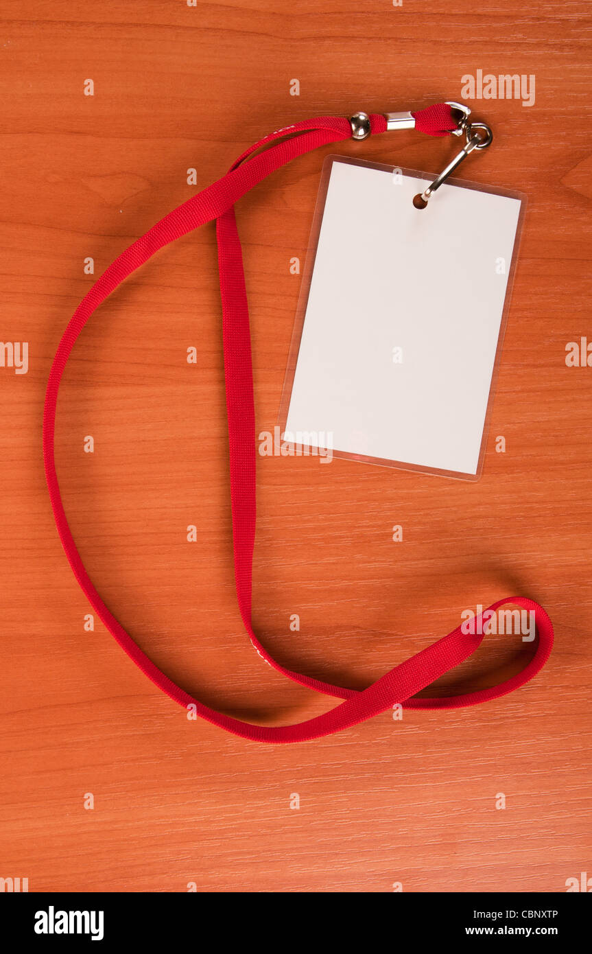Identity card on wooden table Stock Photo - Alamy