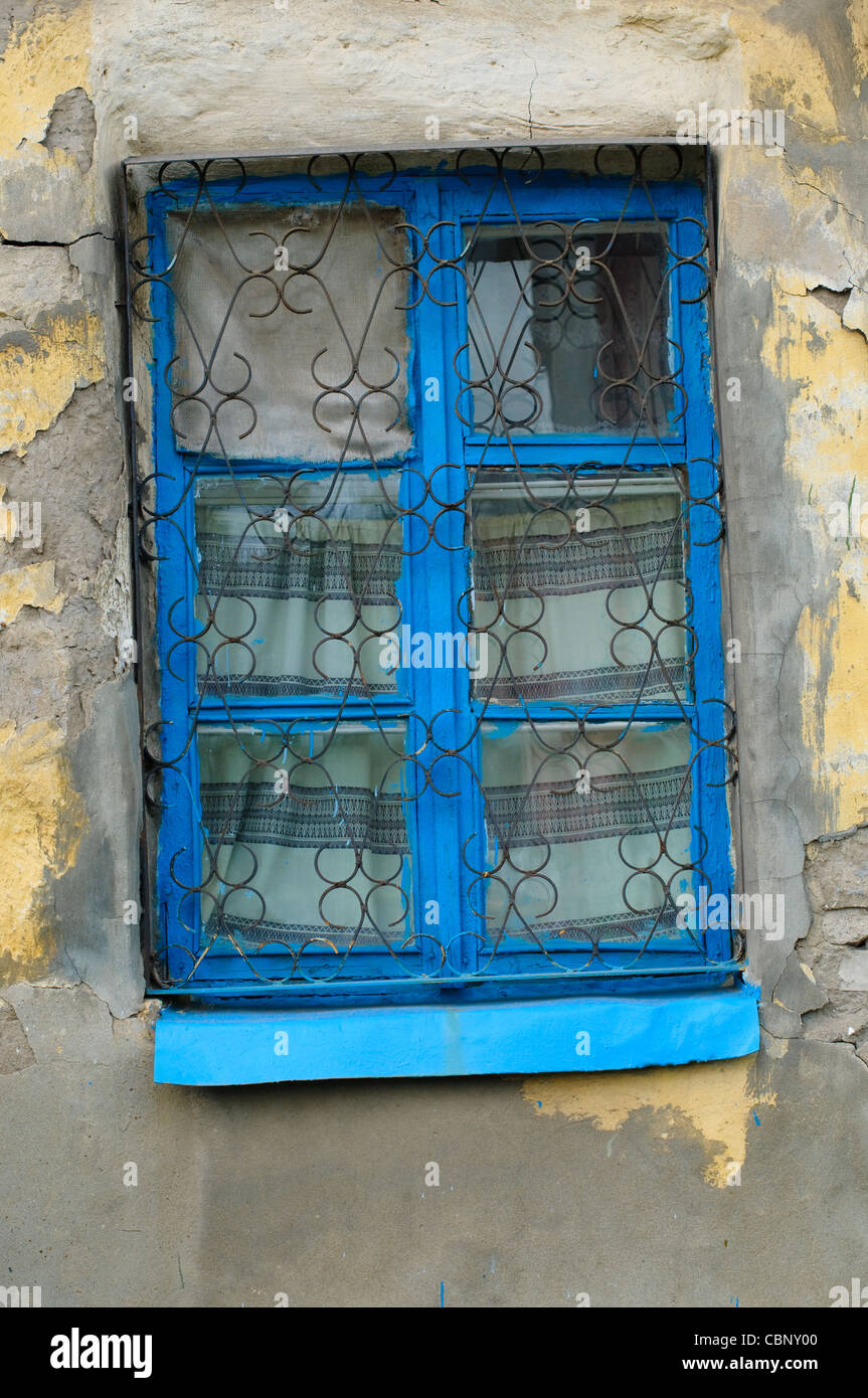 old window on facade of the old house Stock Photo - Alamy