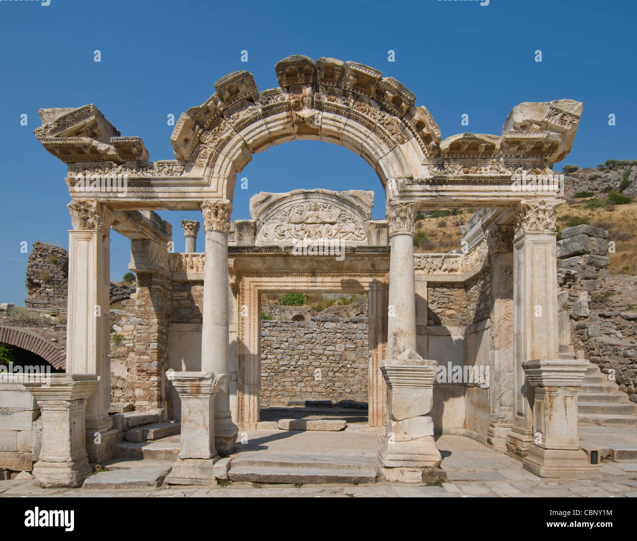Temple of Hadrian, Curetes Street, Ephesus,izmir,Turkey Stock Photo - Alamy
