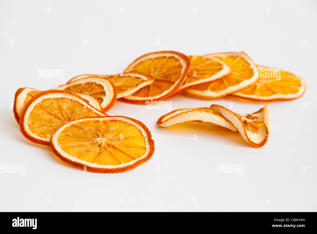 photo of the orange chips isolated on white Stock Photo - Alamy
