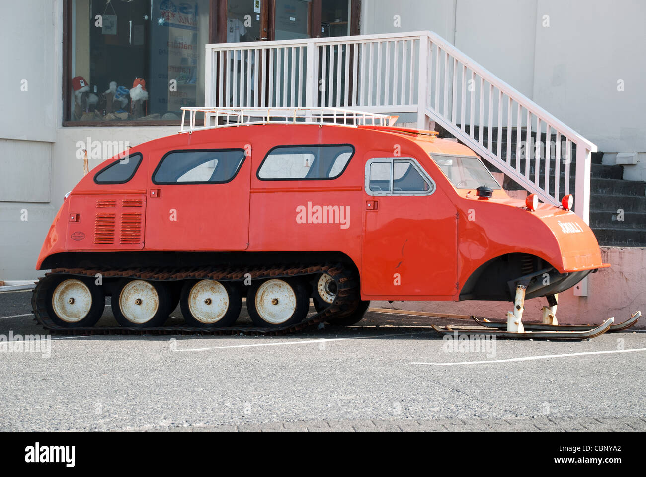 tracked vehicle to transport in arctic areas in Iceland Stock Photo - Alamy