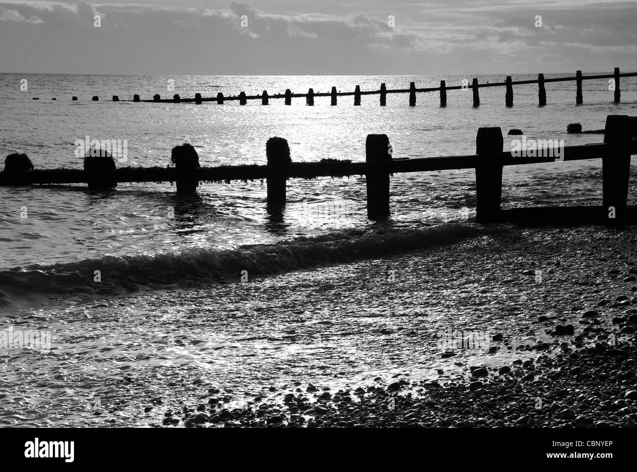 Climping beach sussex Black and White Stock Photos & Images - Alamy