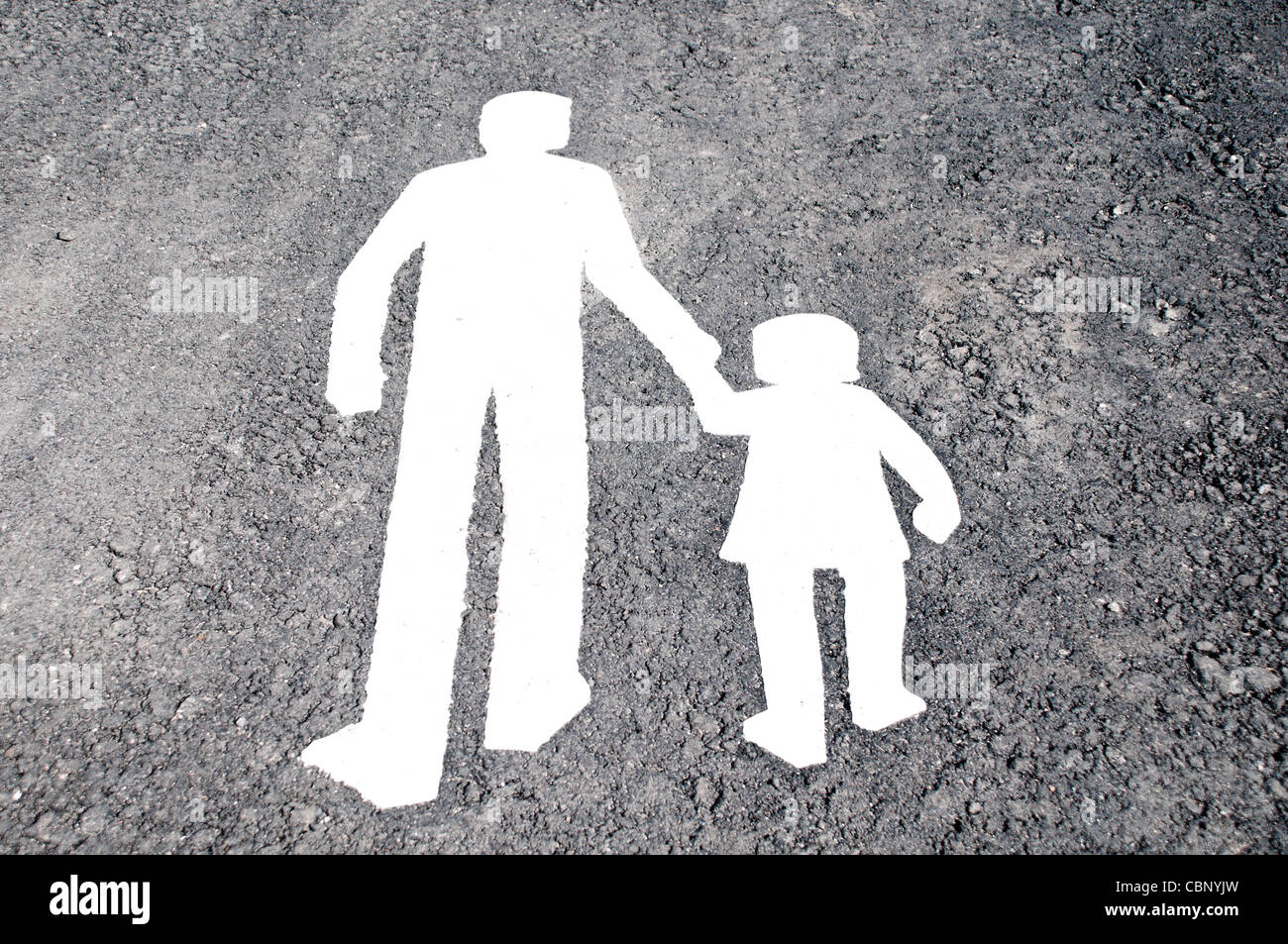 Adult child warning road sign hi-res stock photography and images - Alamy