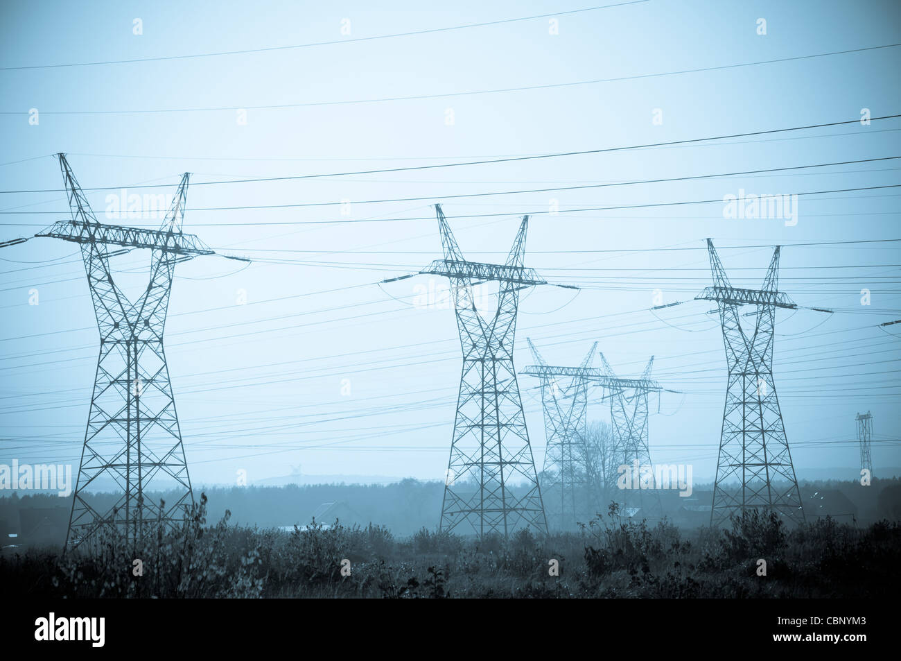 Pylon and transmission power line Stock Photo - Alamy