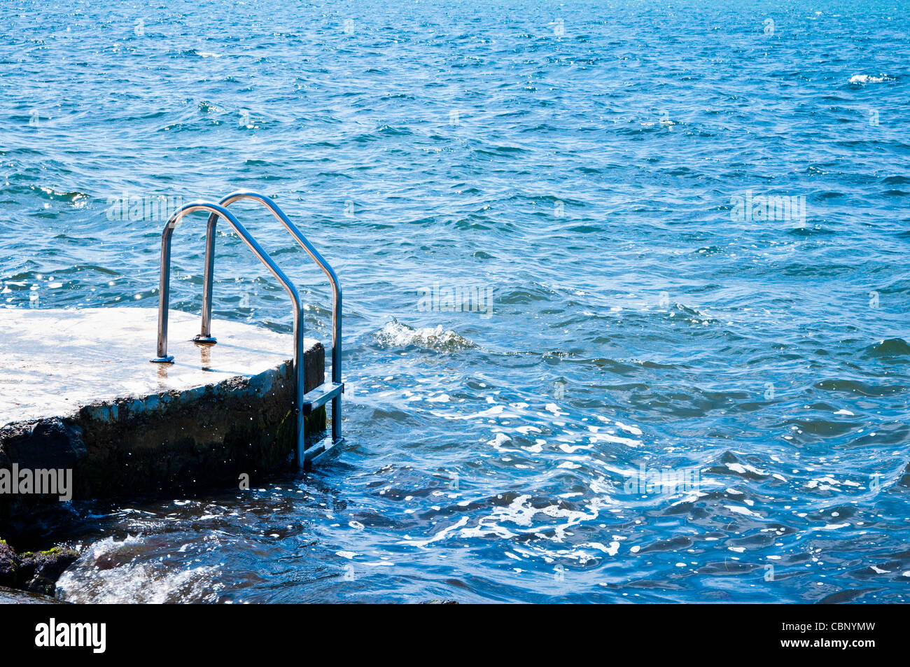Ocean stair swimming Stock Photo - Alamy