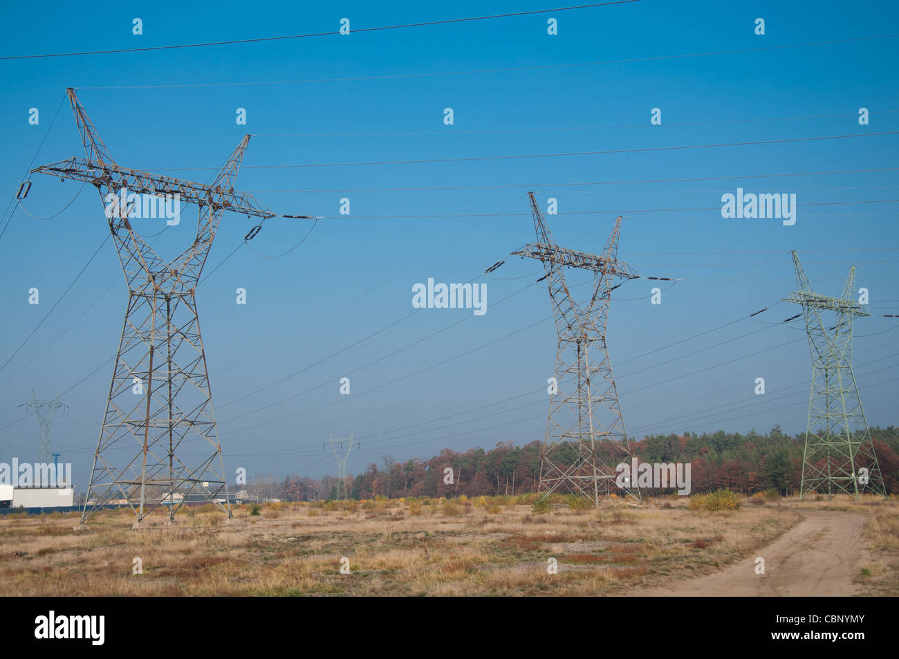 Pylon and transmission power line Stock Photo - Alamy