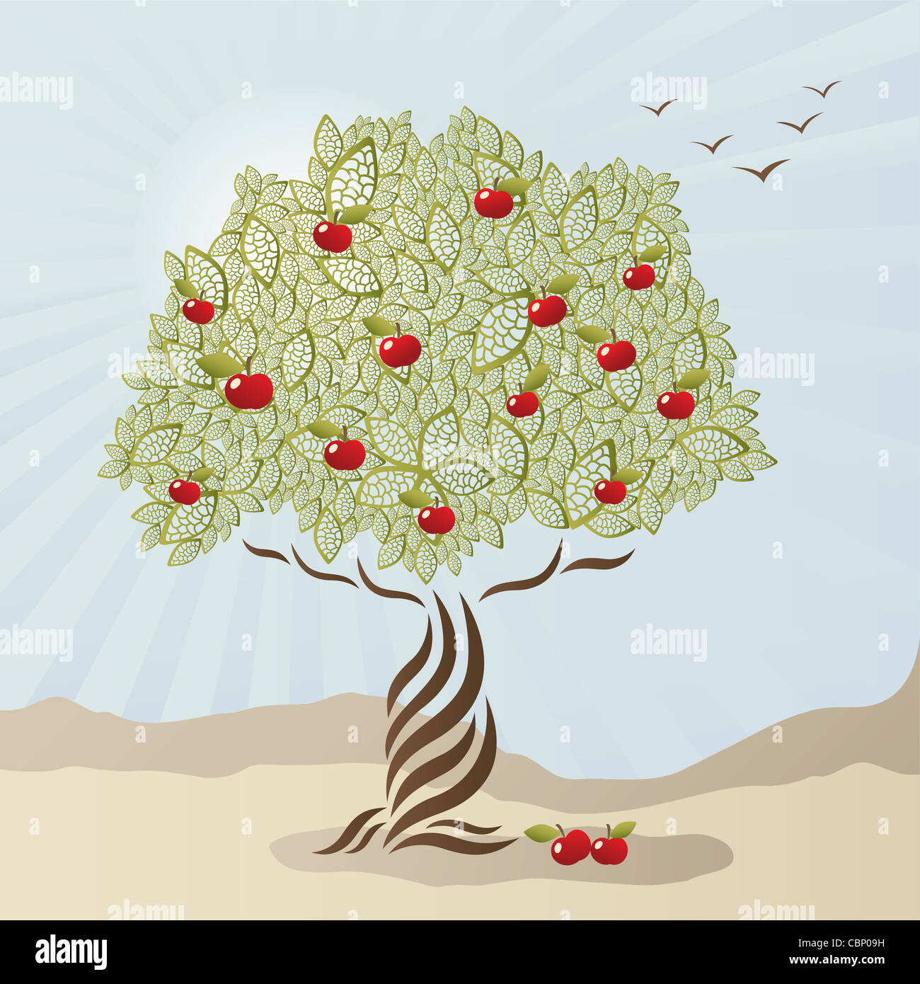 Stylized apples hi-res stock photography and images - Alamy