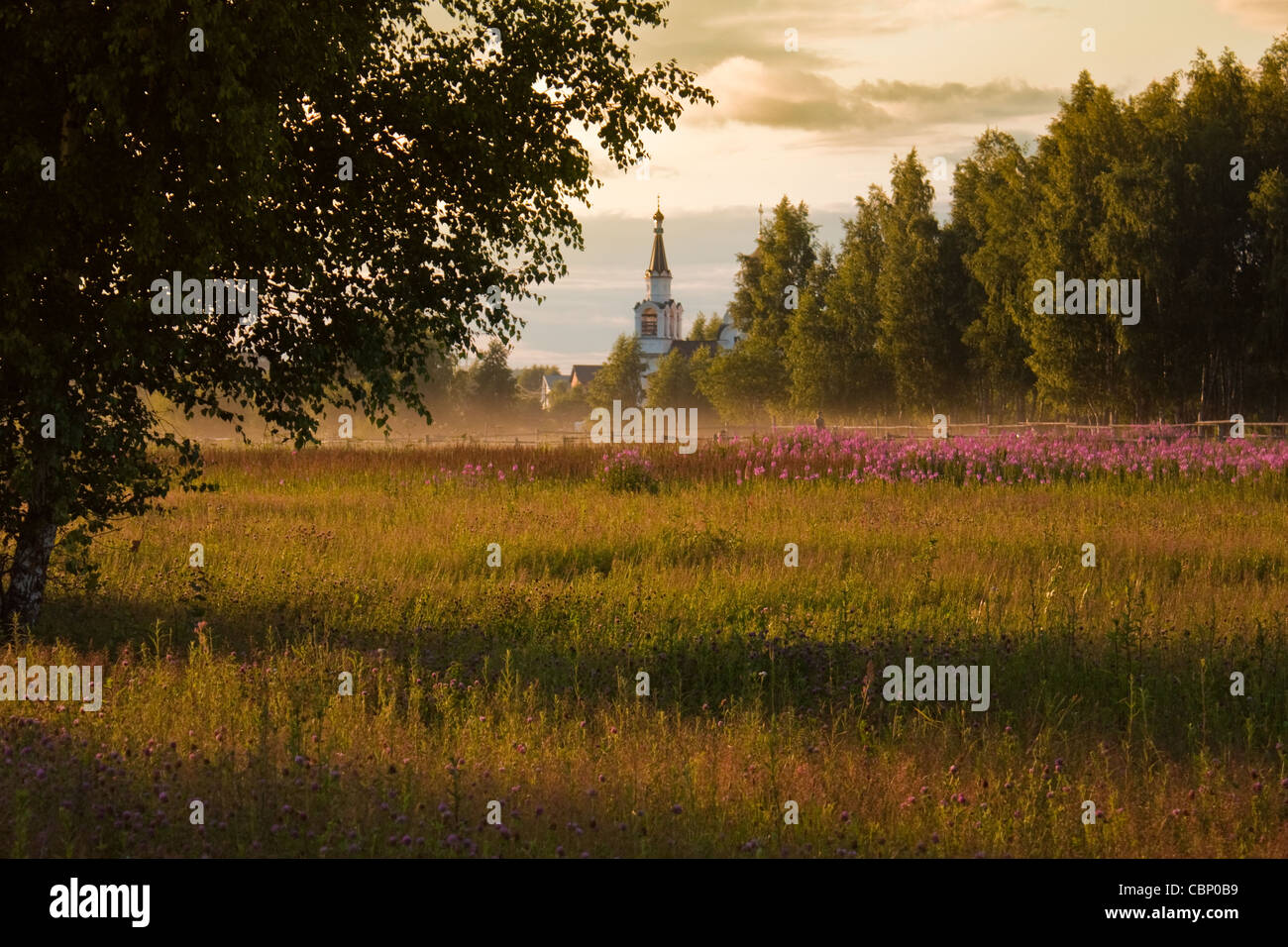 Rural landscape summer church hi-res stock photography and images - Alamy