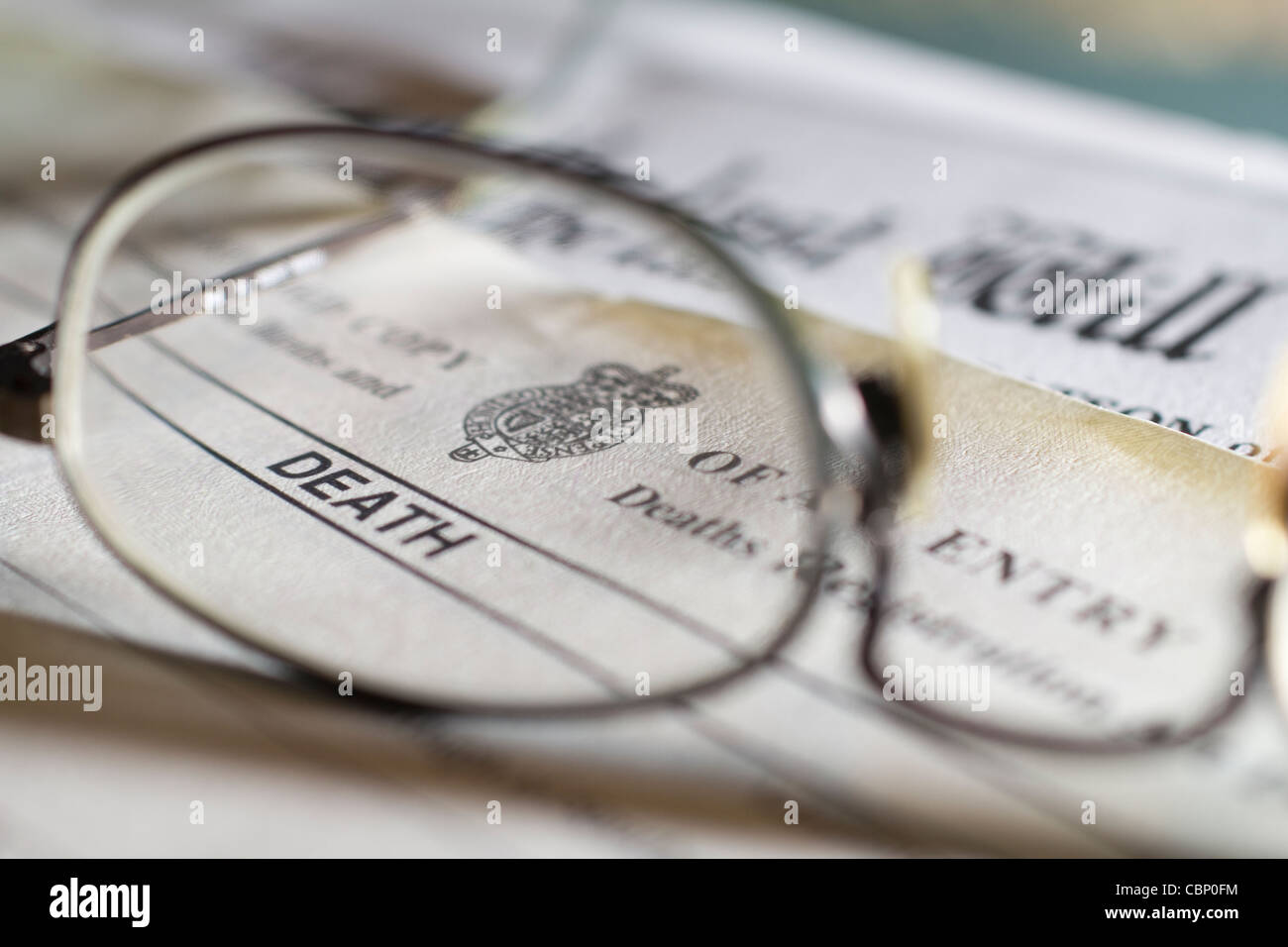 Death certificate uk hi-res stock photography and images - Alamy