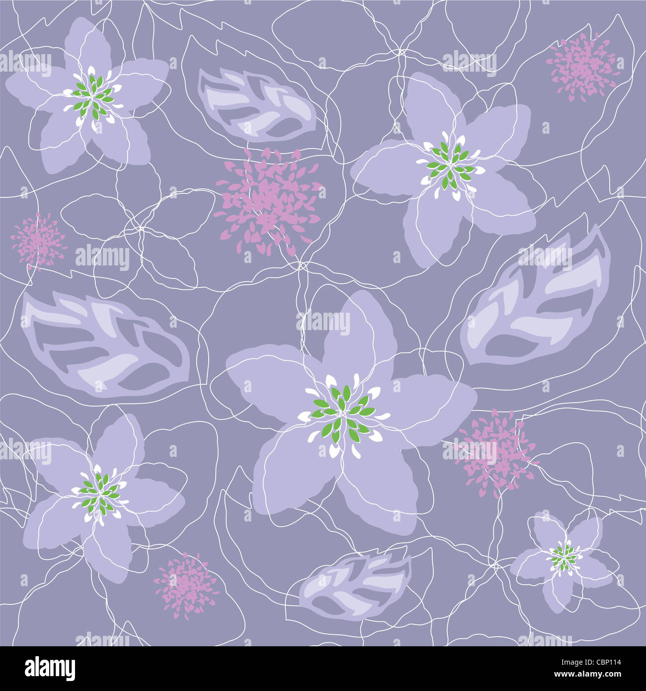 Seamless light purple floral pattern Stock Photo - Alamy