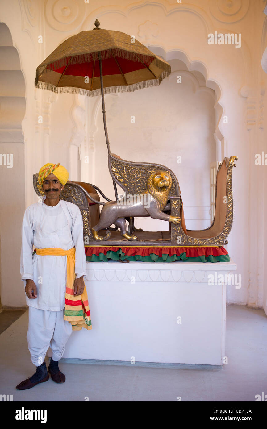 Hindu ceremonial guard with elephant howdah 20th Century exhibit at ...