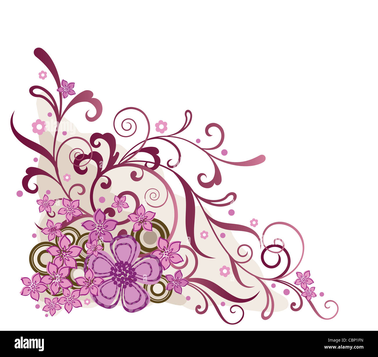 Flowers And Swirls Designs