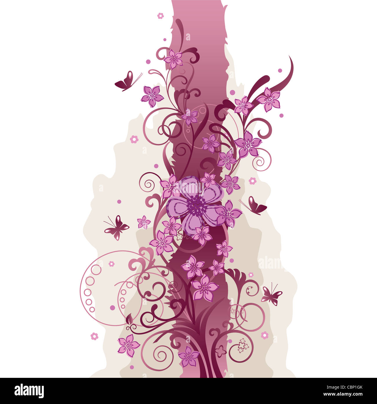 Purple Swirl Designs Border