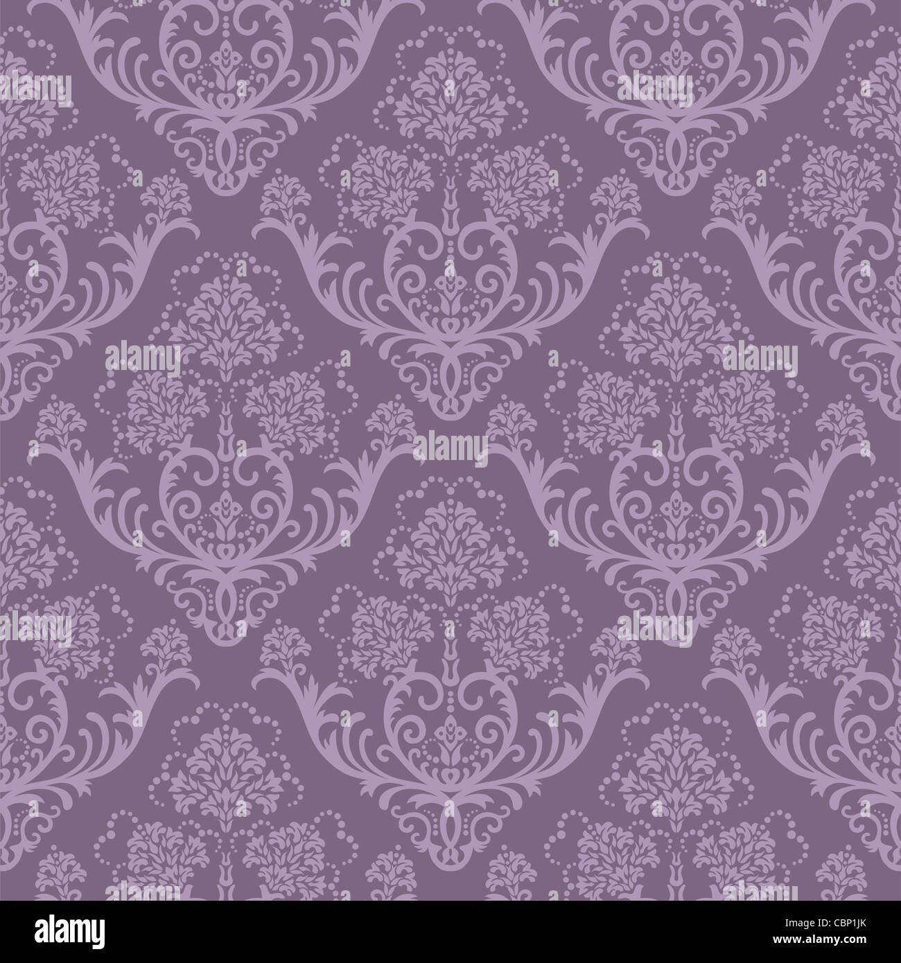 Seamless purple floral wallpaper pattern Stock Photo - Alamy