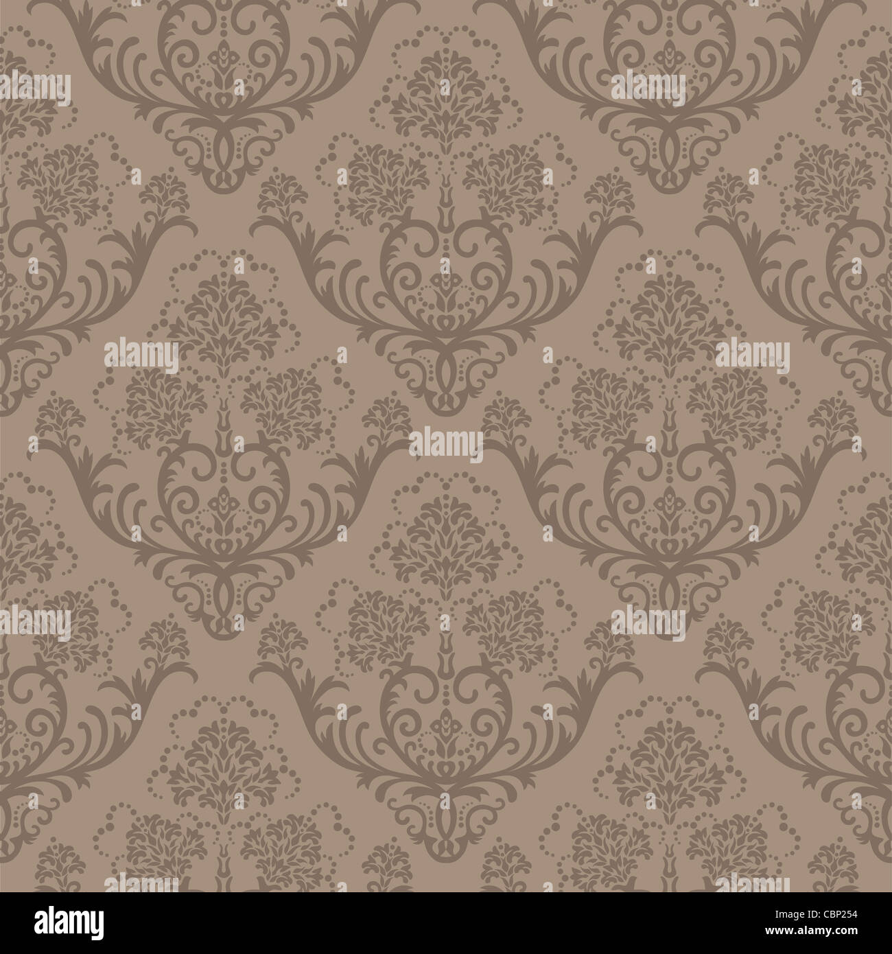 Seamless brown cocoa floral wallpaper pattern Stock Photo - Alamy