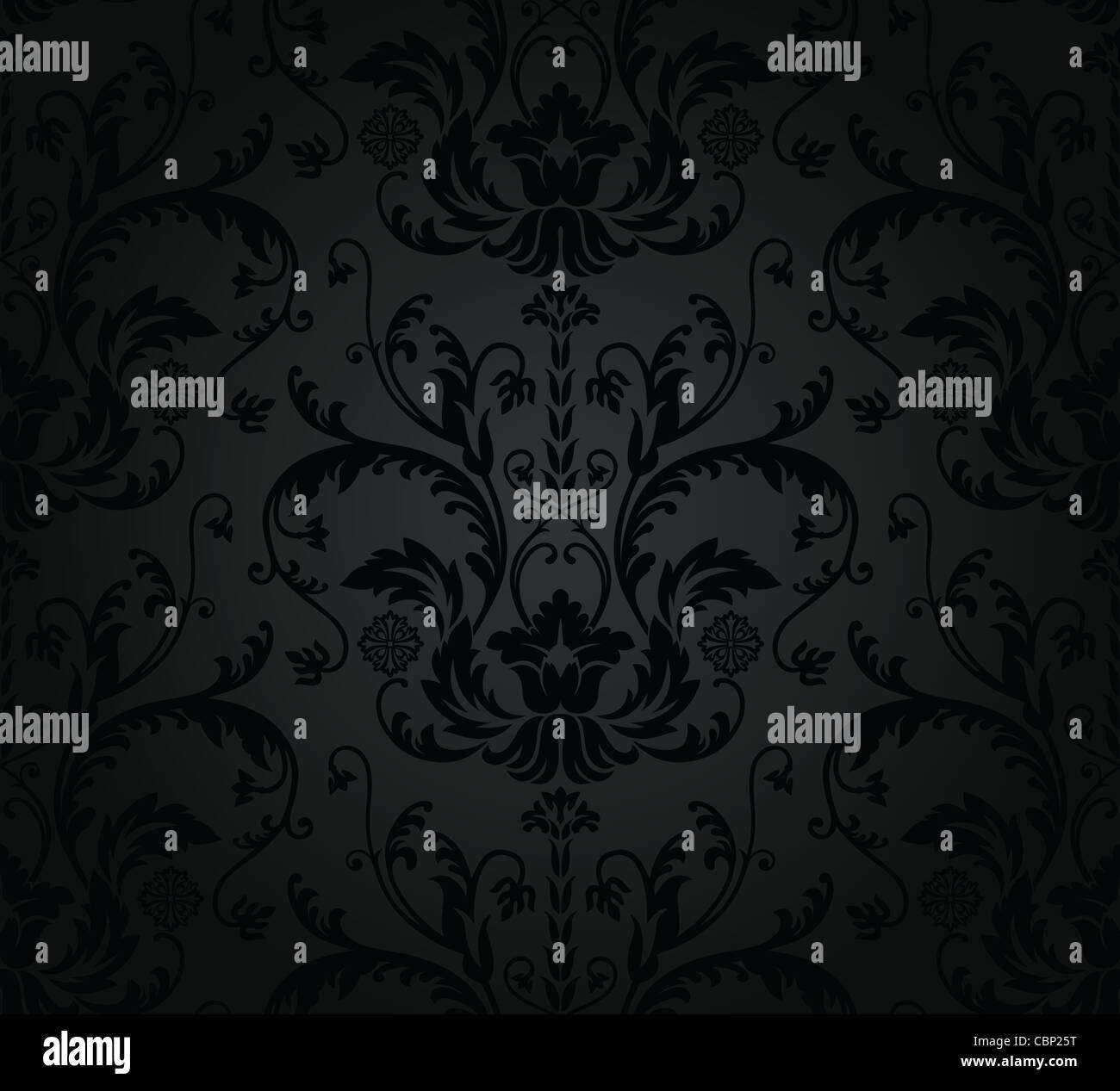 Black charcoal seamless floral wallpaper pattern Stock Photo - Alamy