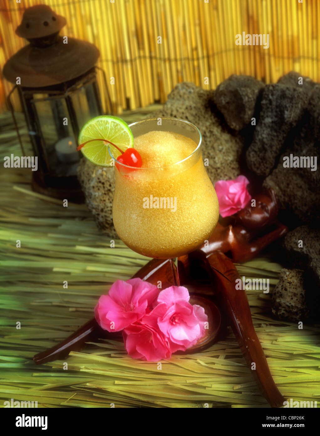 Exotic tropical drinks, Hawaii Stock Photo - Alamy