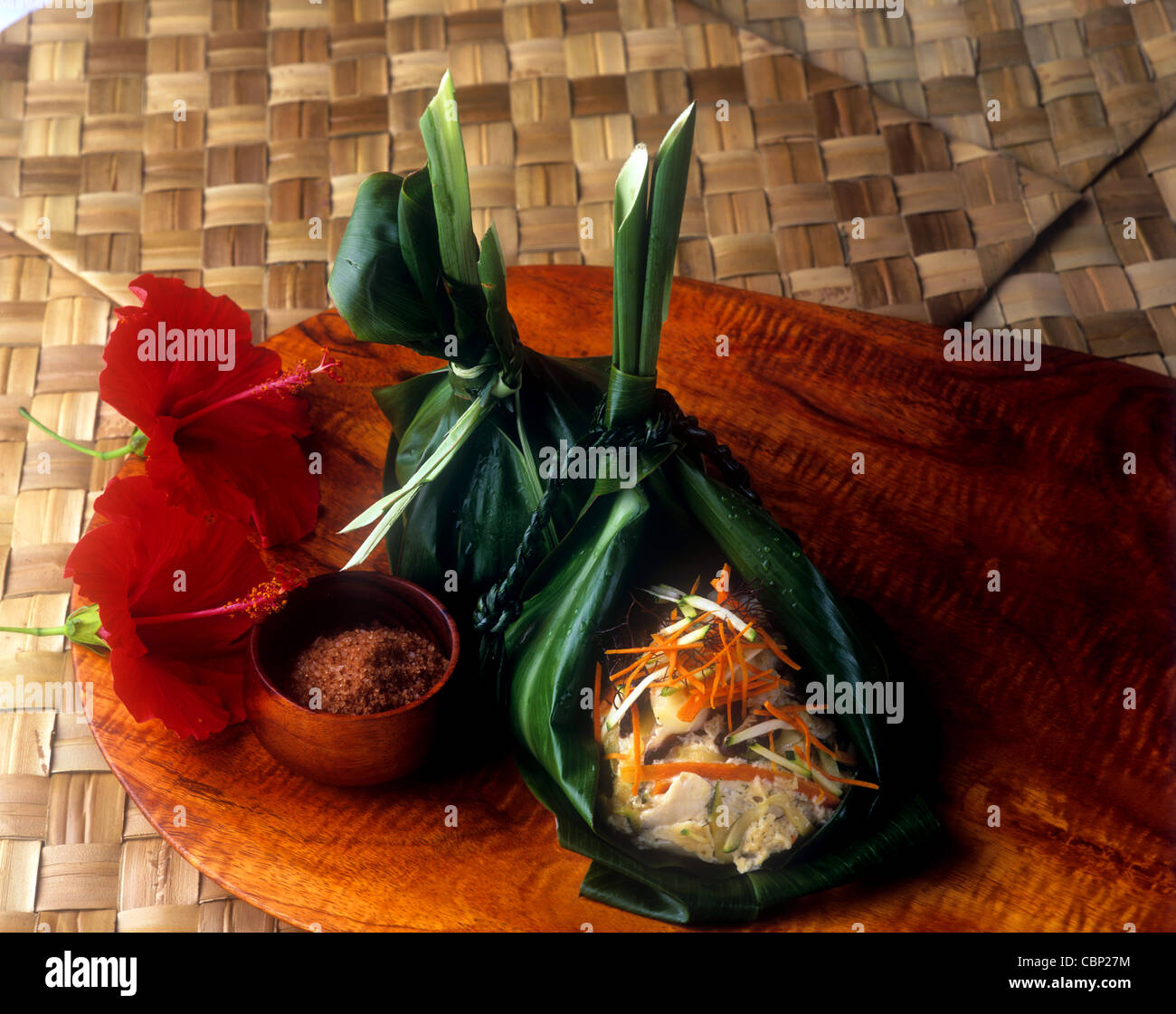 Lau lau, Luau food, Hawaii Stock Photo - Alamy