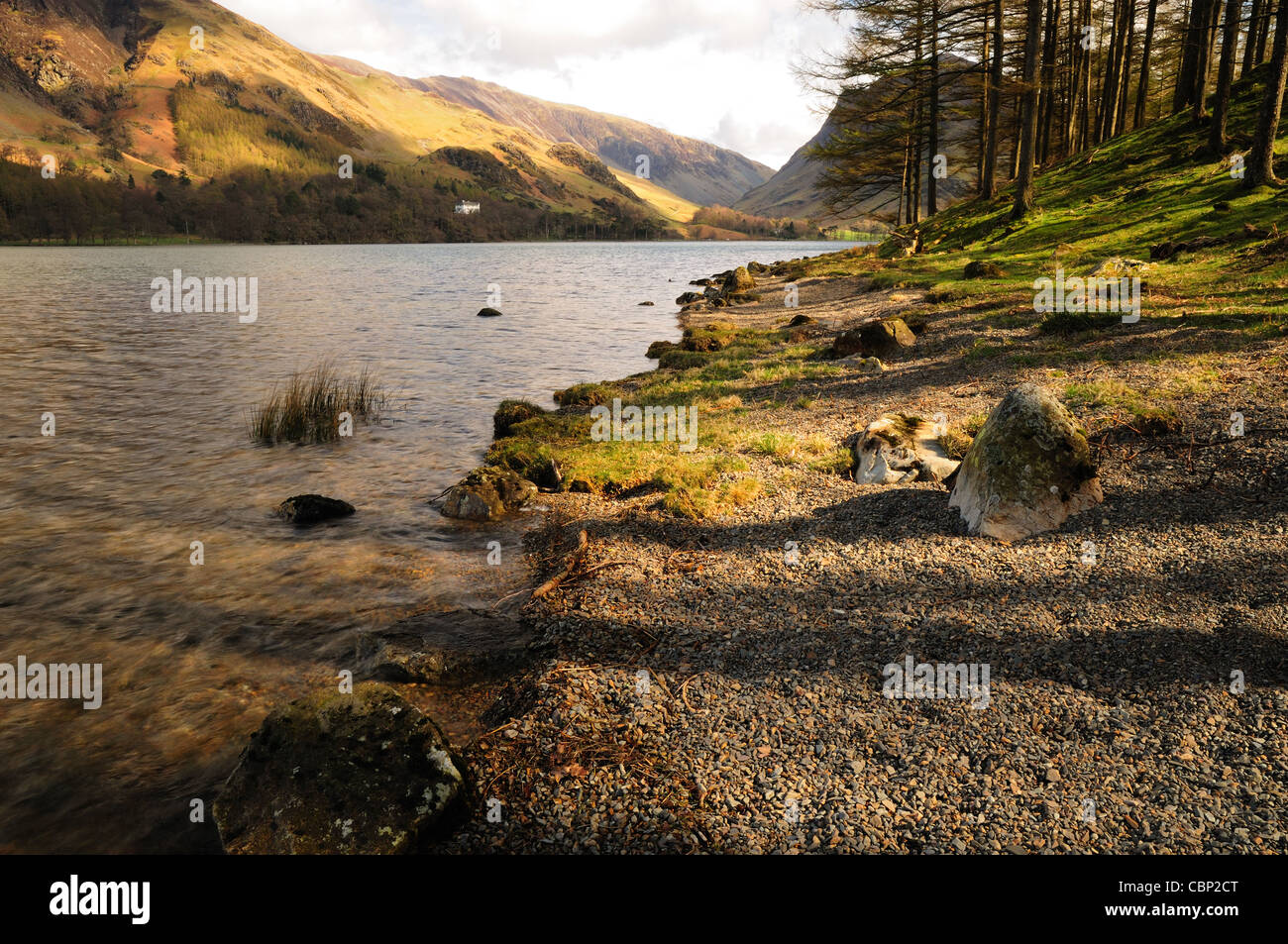 Buttermere Lake Spring, Lake District scene of Buttermere Lake with ...