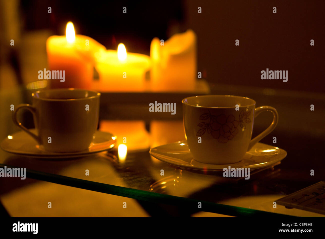 Tea cups candle hi-res stock photography and images - Alamy