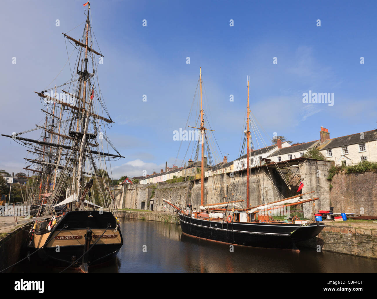 Tall ships charlestown cornwall hi-res stock photography and images - Alamy