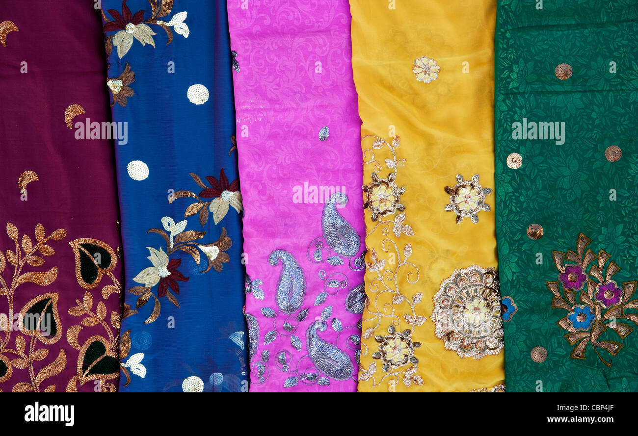 Colourful Indian sari pattern Stock Photo - Alamy