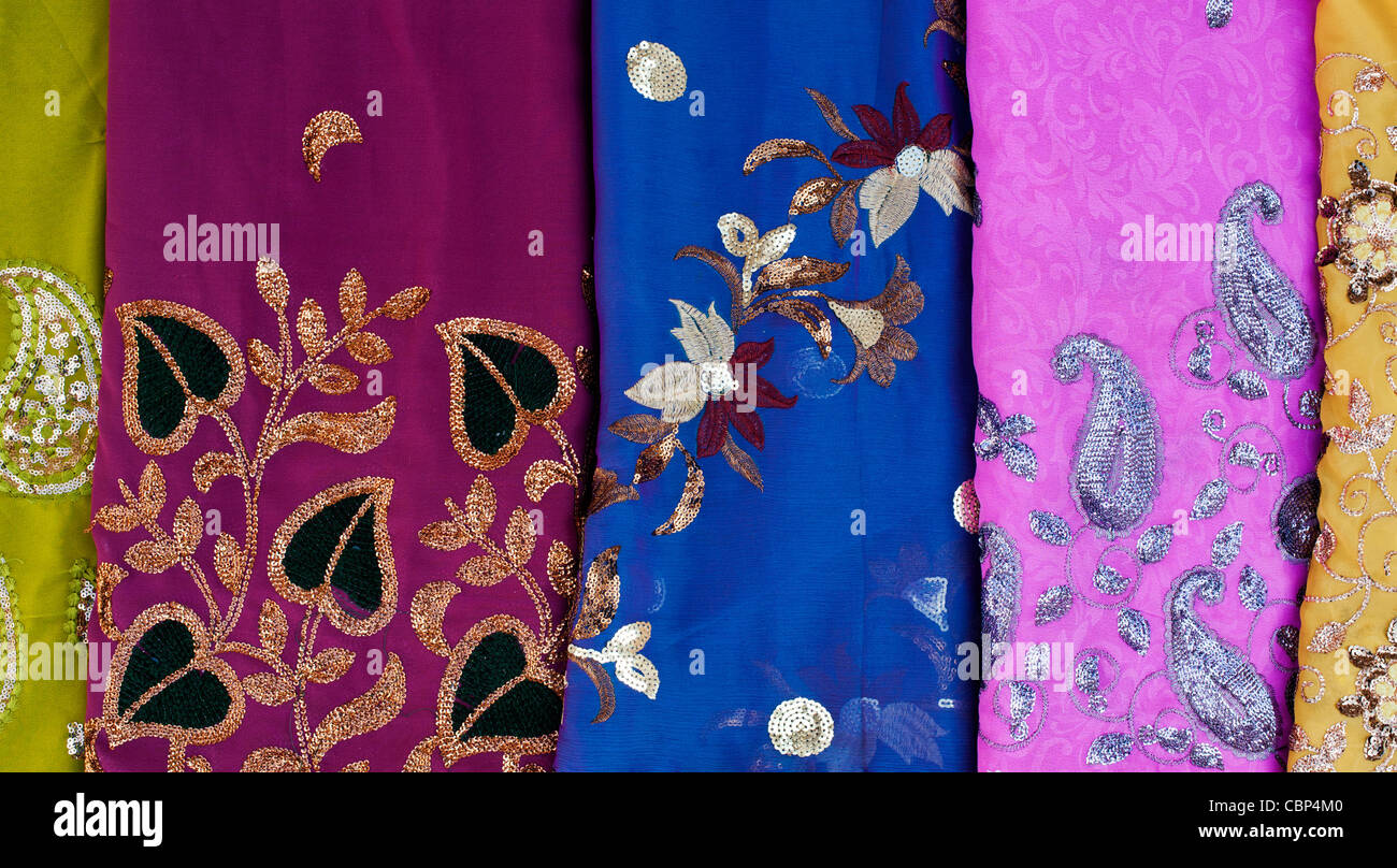 Colourful Indian sari pattern Stock Photo - Alamy