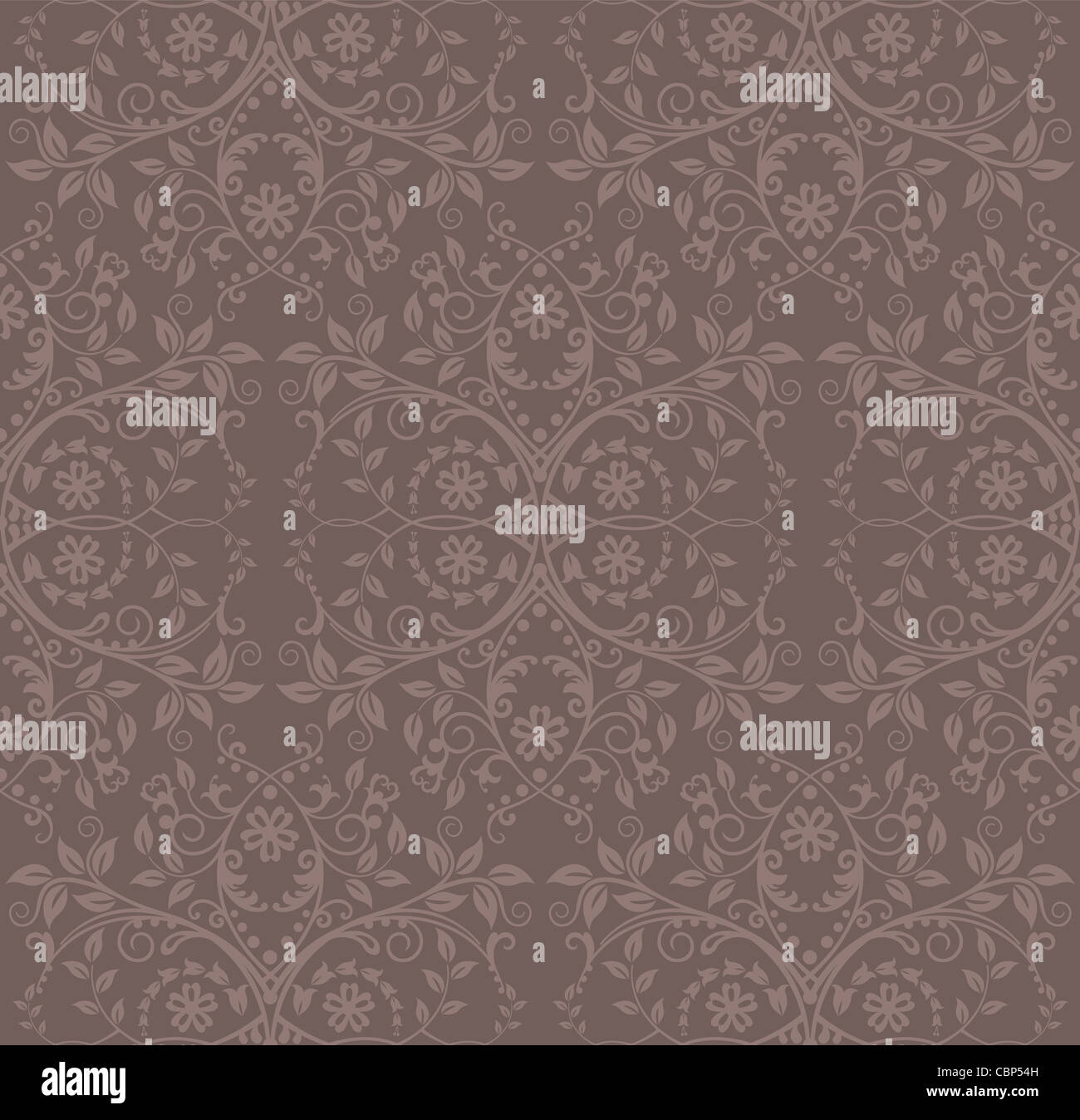 Seamless cocoa floral wallpaper pattern Stock Photo - Alamy