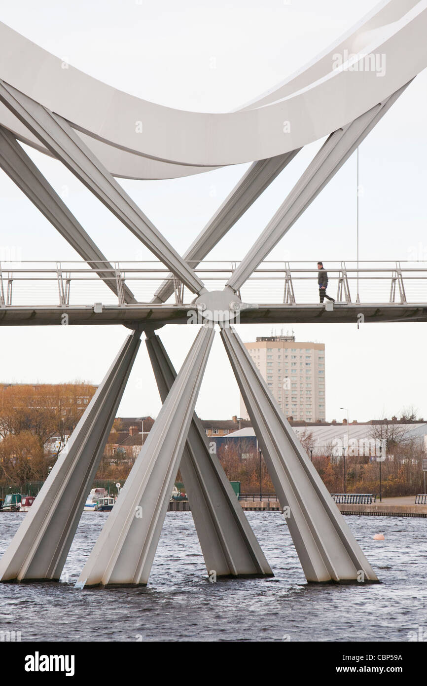 Infinity Bridge at Stockton on Tees near Middlesbrough, a new ...