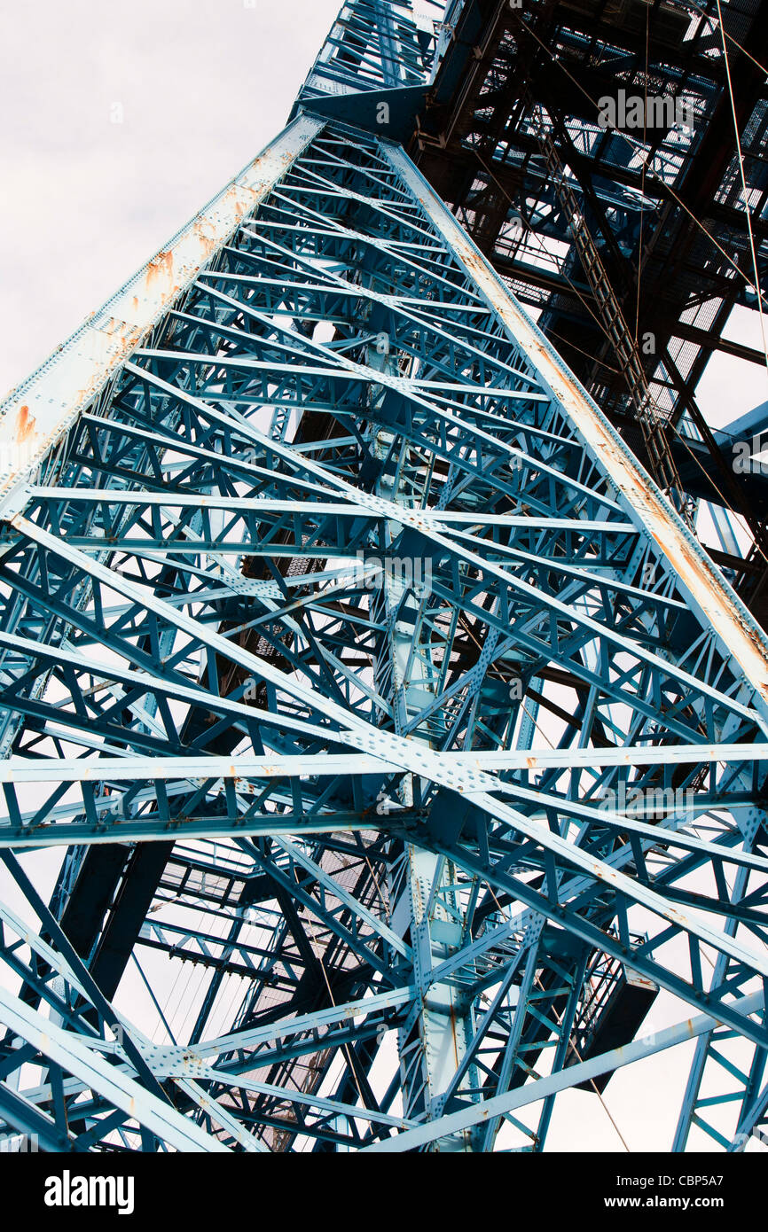 The Transporter Bridge, the iconic blue bridge over the River Tees in ...