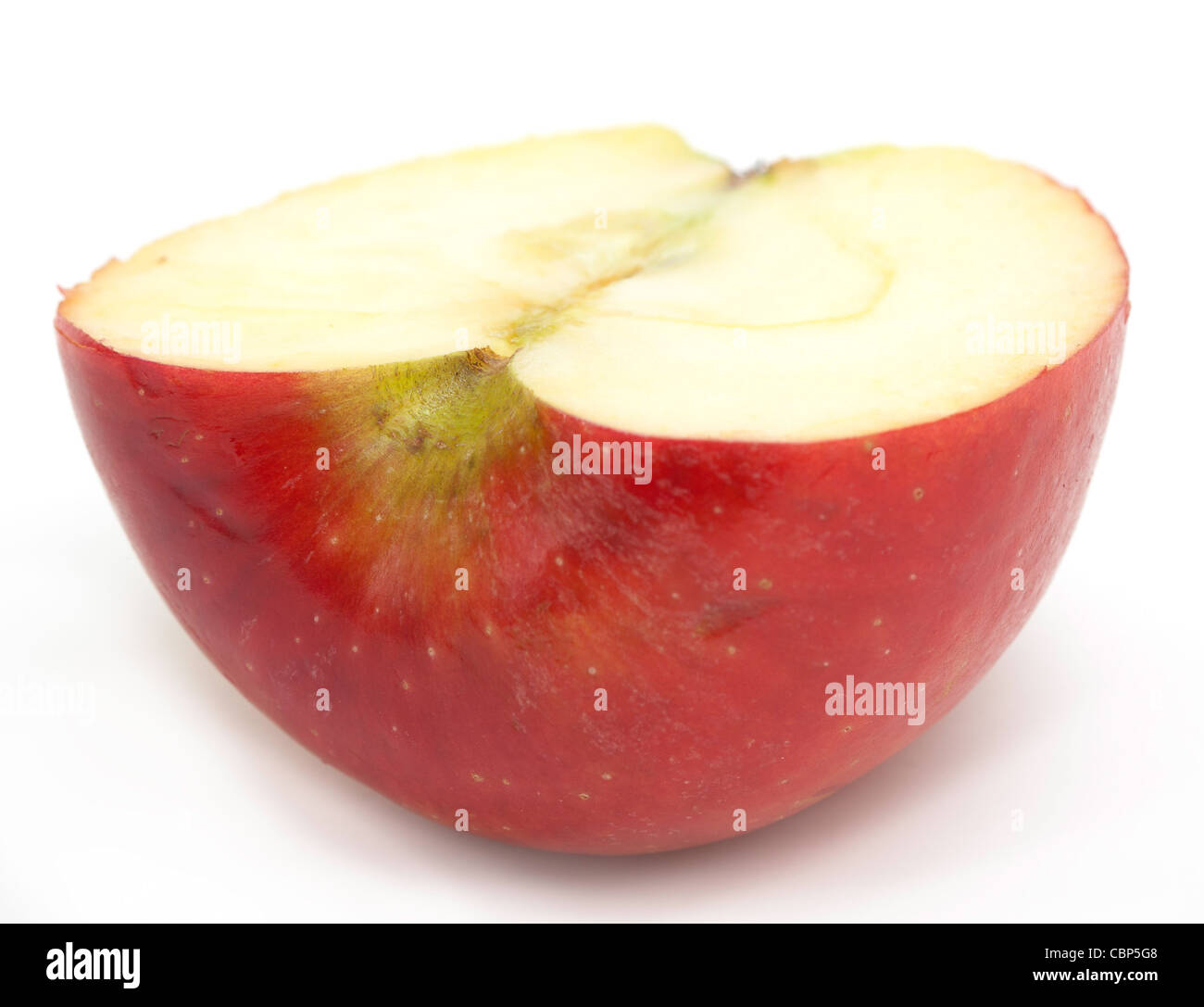 Half of red apple on white background Stock Photo - Alamy