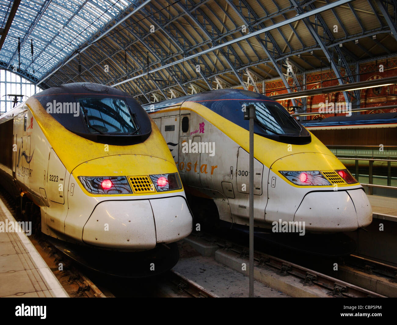 Eurostar trains in St. Pancras Station, London Stock Photo - Alamy