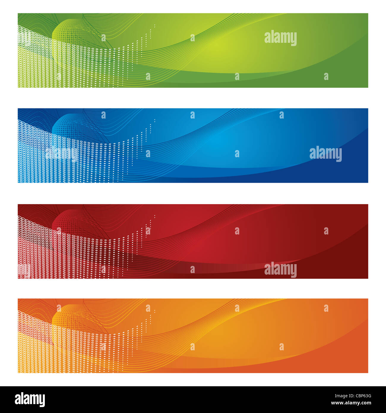 Halftone and gradient globe banners Stock Photo - Alamy