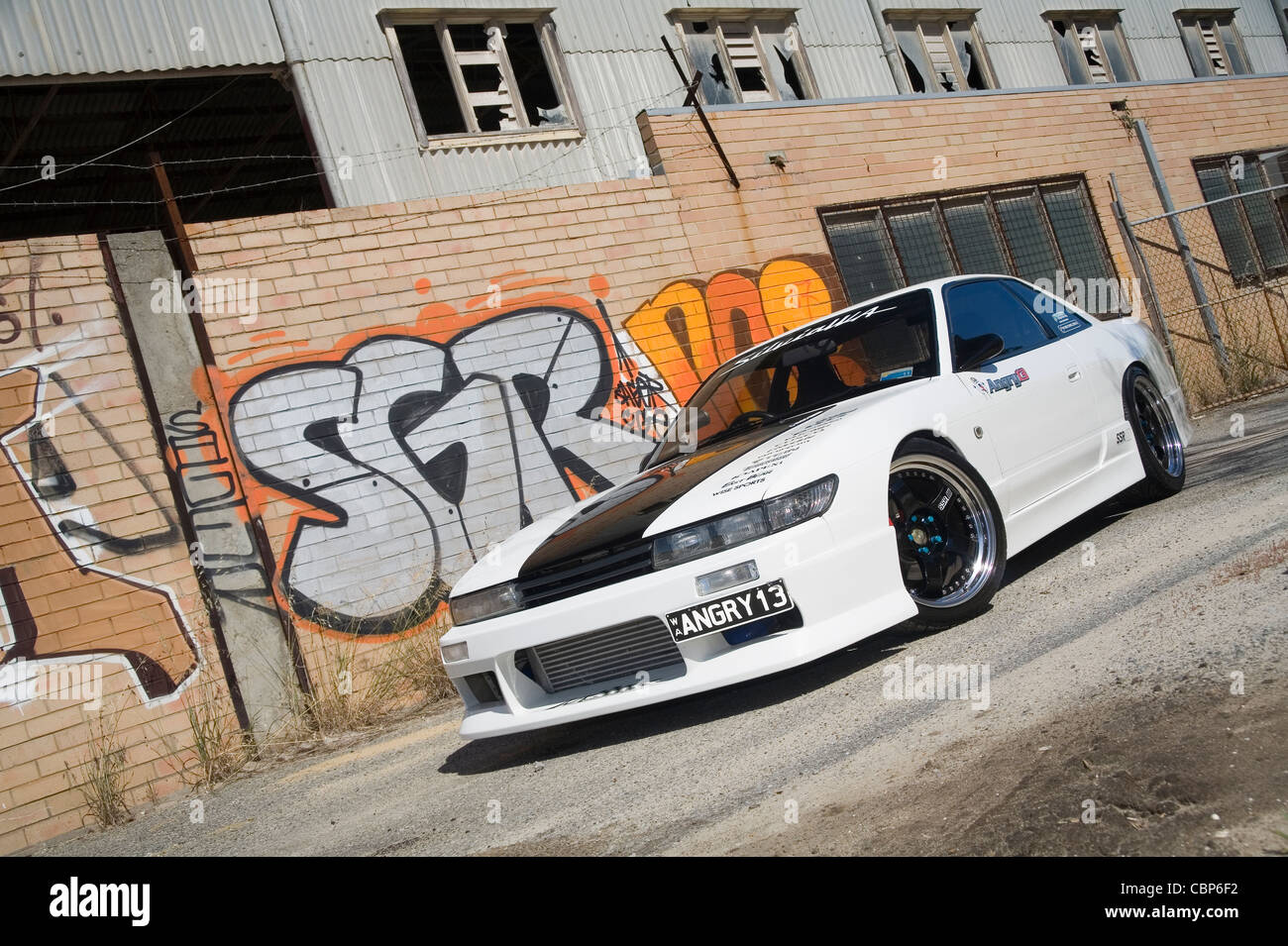 Modified and custom Nissan 180SX Silvia boy racer Japanese sports car ...