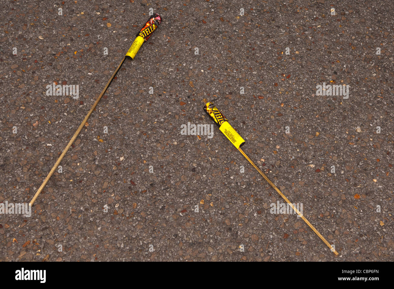 Used spent old fireworks rockets firework hi-res stock photography and ...