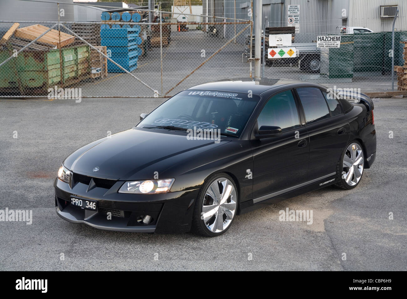 Australian Holden Commodore with shiny after market accessory alloy ...