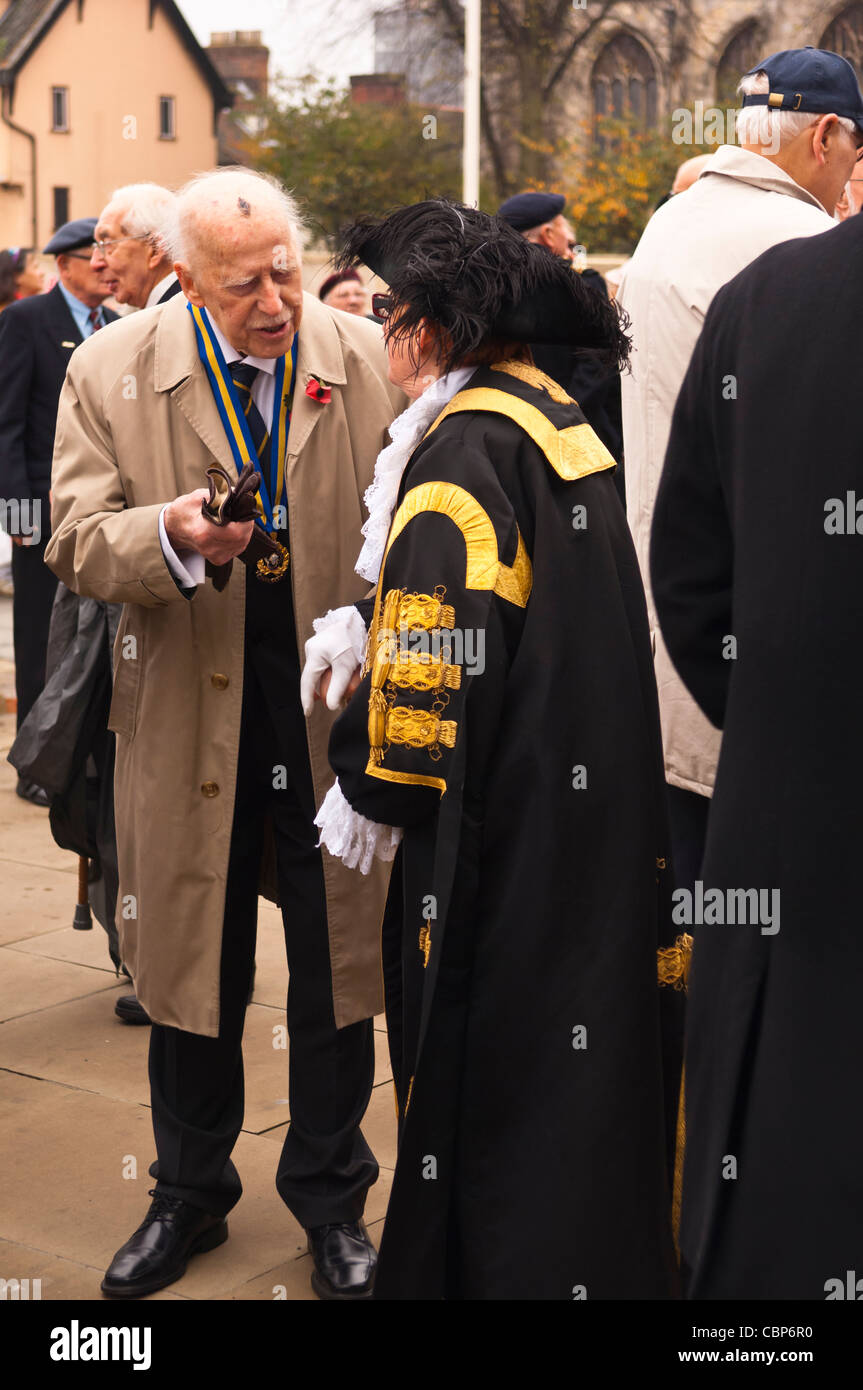 The Lord Mayor of Norwich chats on Remembrance Day ( also known as ...