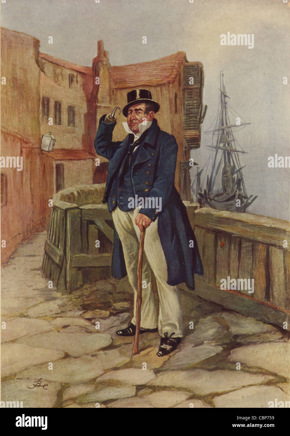 Captain Cuttle from "Dombey and Son Stock Photo - Alamy
