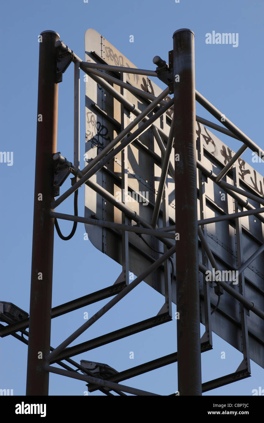 back of motorway / expressway road sign, USA Stock Photo - Alamy