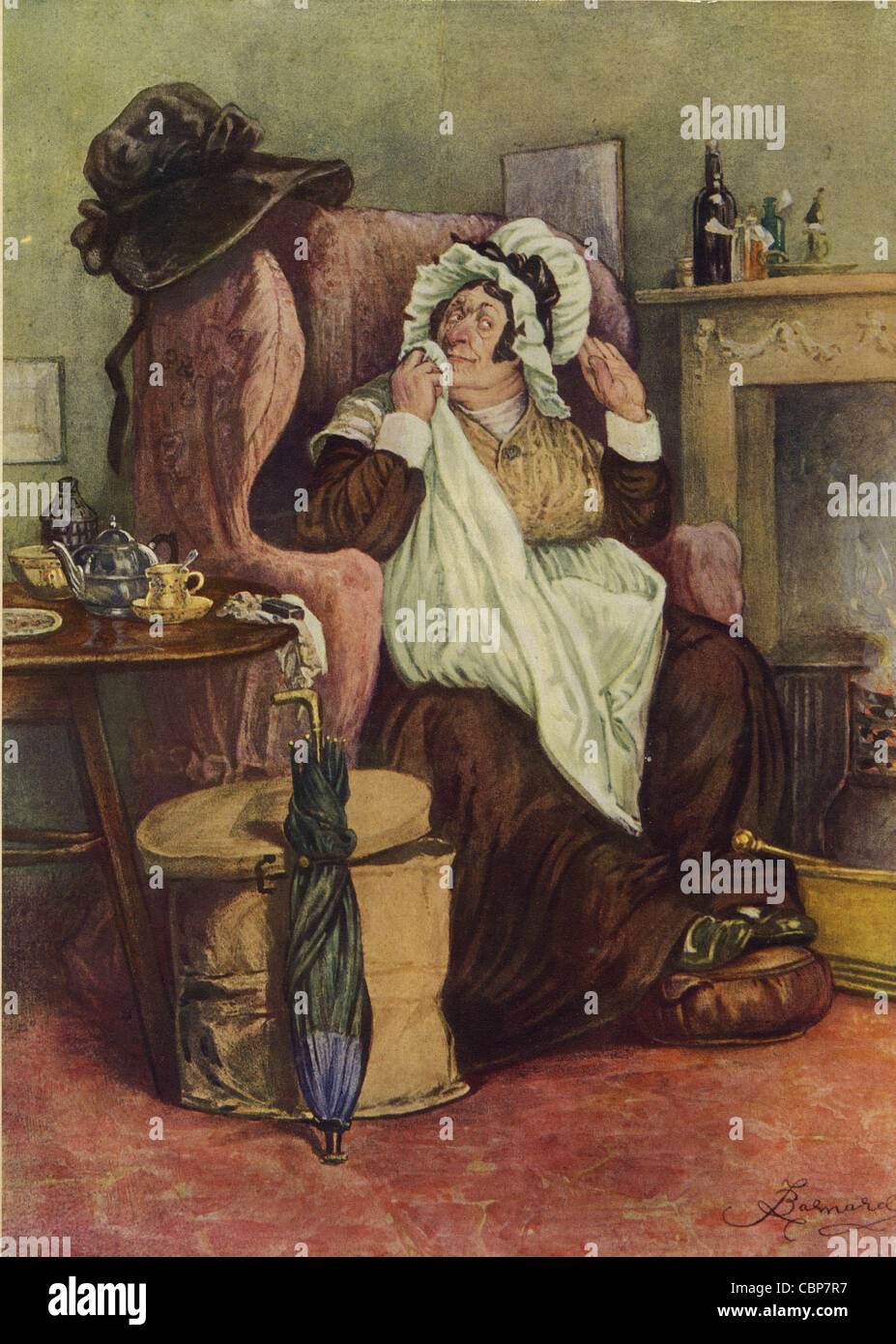 Mrs Gamp from "Martin Chuzzlewit Stock Photo - Alamy
