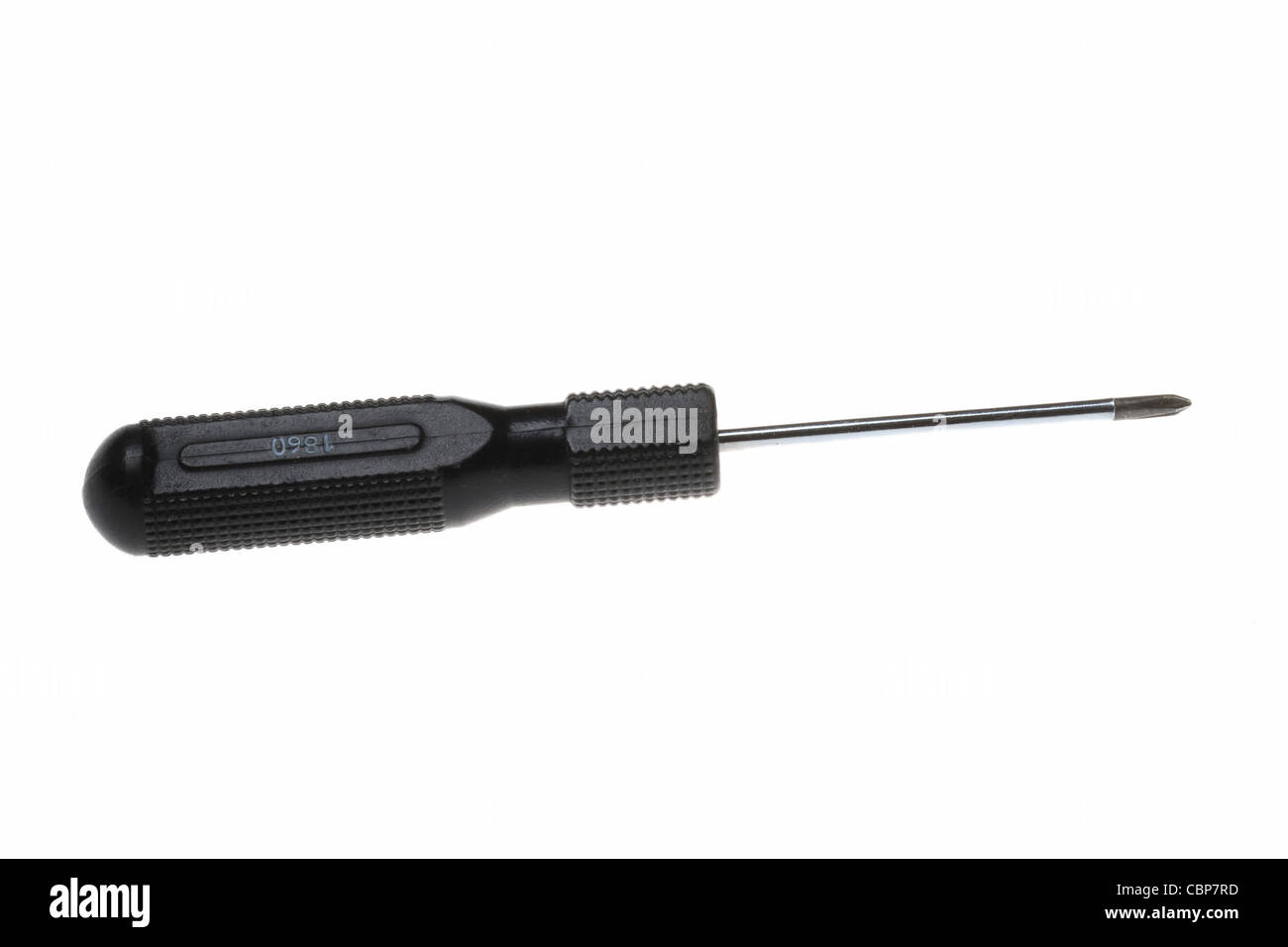 Black screwdriver on white background Stock Photo - Alamy