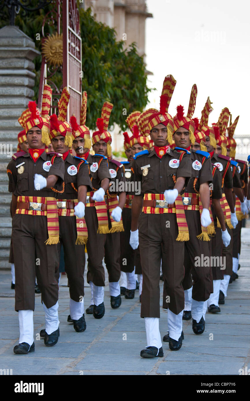 Ceremonial guard Jai Mewar of 76th Maharana of Mewar, Mewar of Udaipur ...