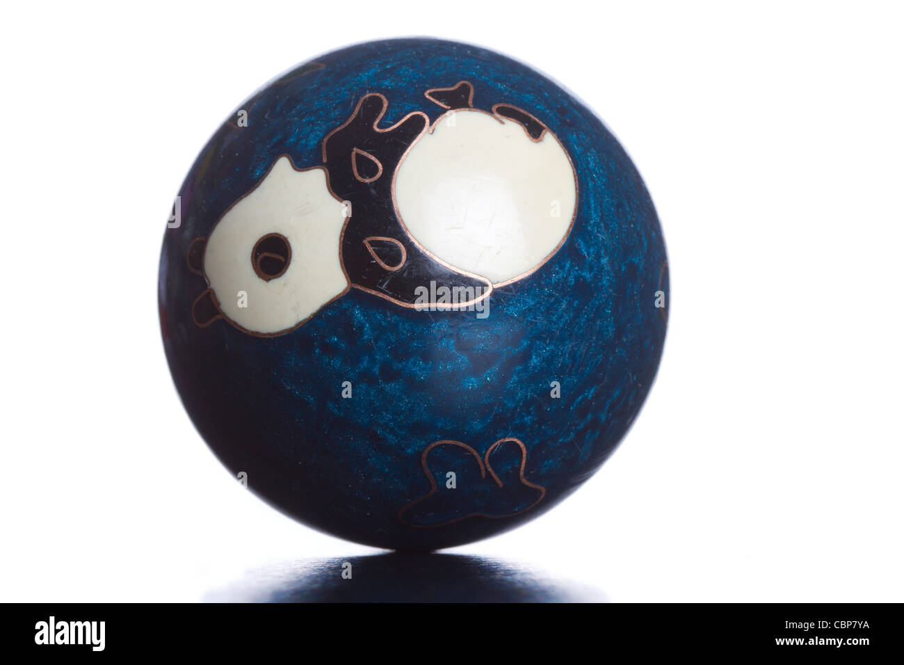A single ball placed on a reflective surface Stock Photo - Alamy