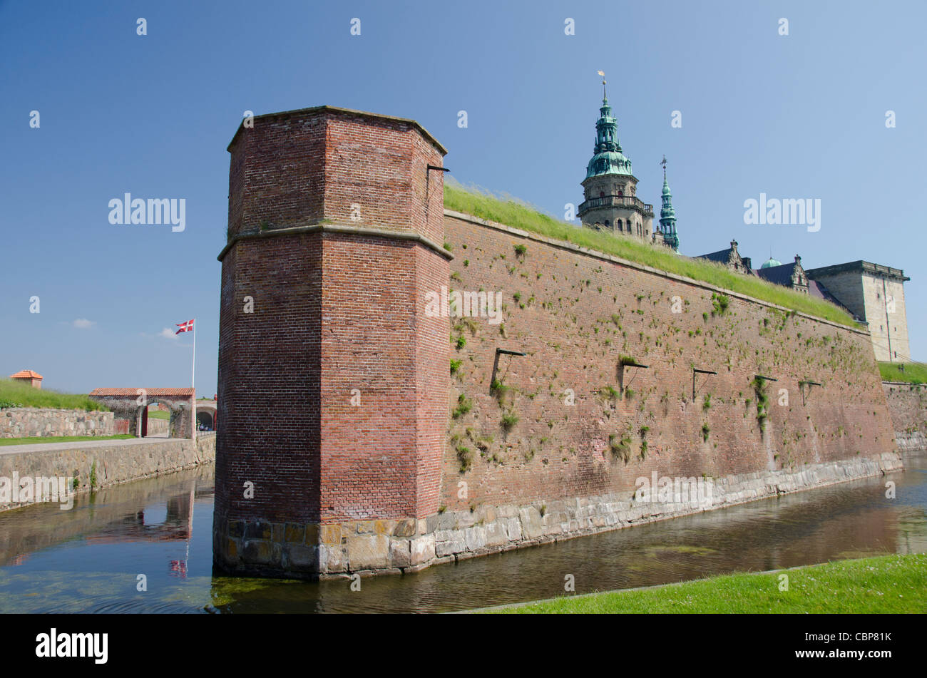 Denmark, Helsingoer. Kronborg Castle (aka Kronborg Slot). UNESCO World ...