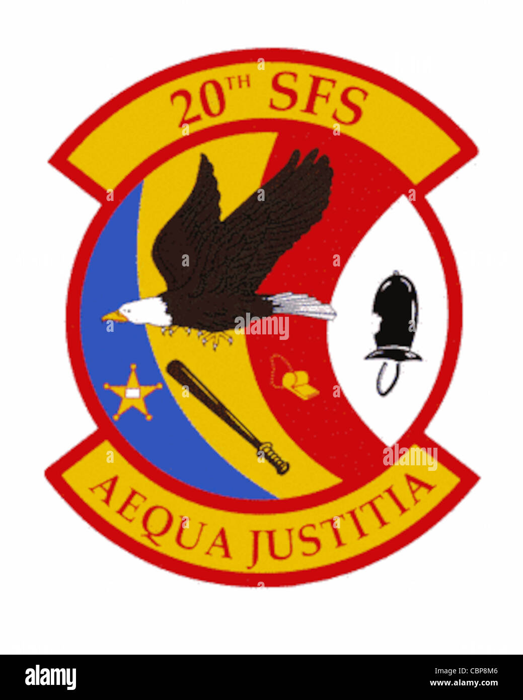 The logo of the 20th Security Forces Squadron represents the squadron's dedication to ...