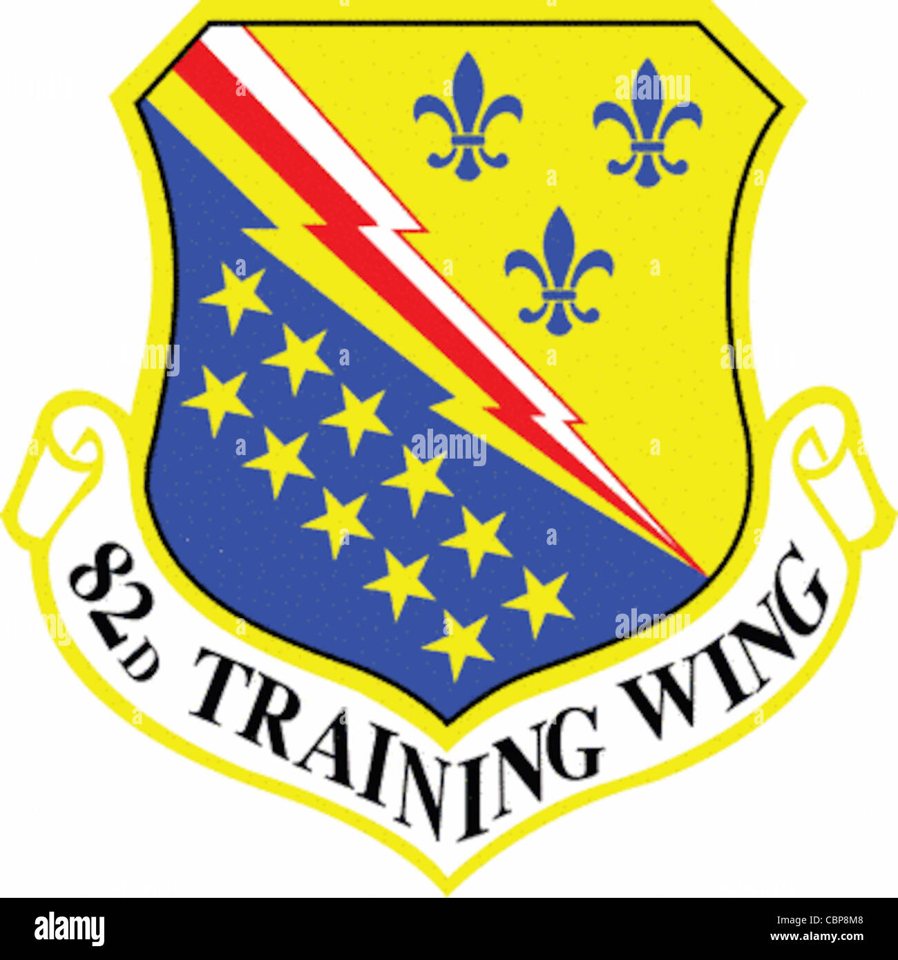 The 82nd Training Wing patch represents the unit's role in training and ...